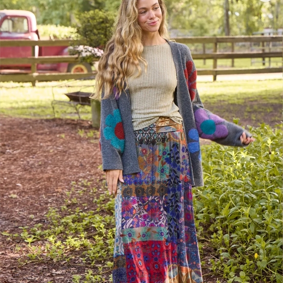 NATURAL LIFE | Sweaters | Nwt Natural Life Gray Cardigan With Floral ...